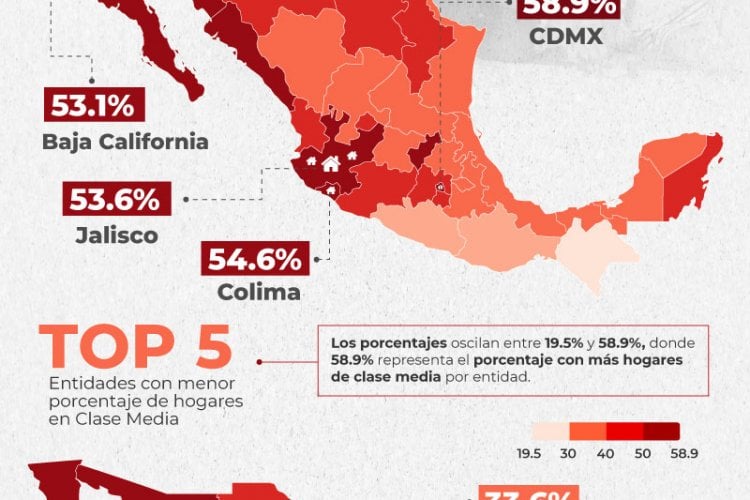 ¿cómo Se Distribuyen Los Hogares De Clase Media En México Político Mx